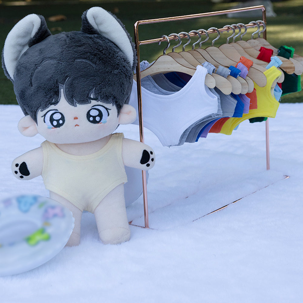 niannyyhouse 10cm 15cm-17cm 20cm Plush Doll Clothes Solid Color Swimsu