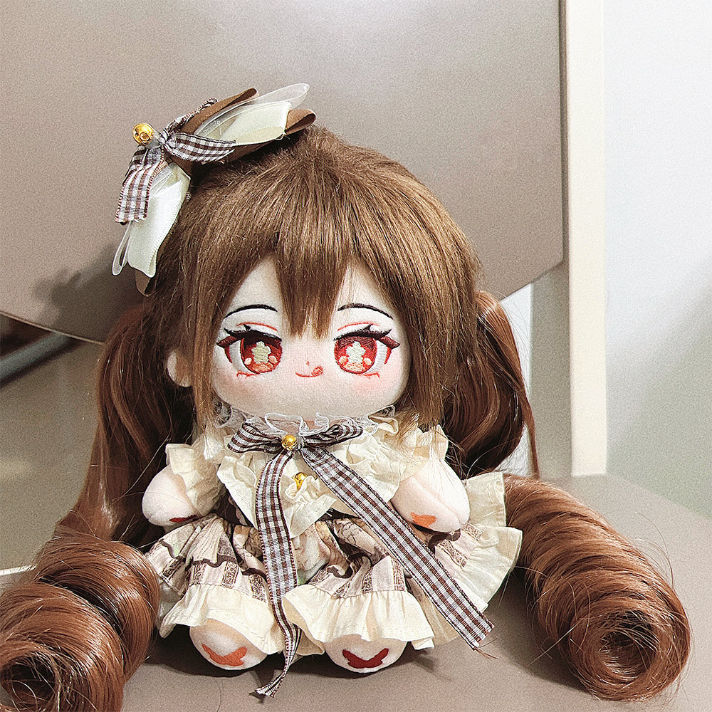 niannyyhouse 10cm 15cm 20cm 40cm Plush Doll Brown Dress Soft Stuffed A